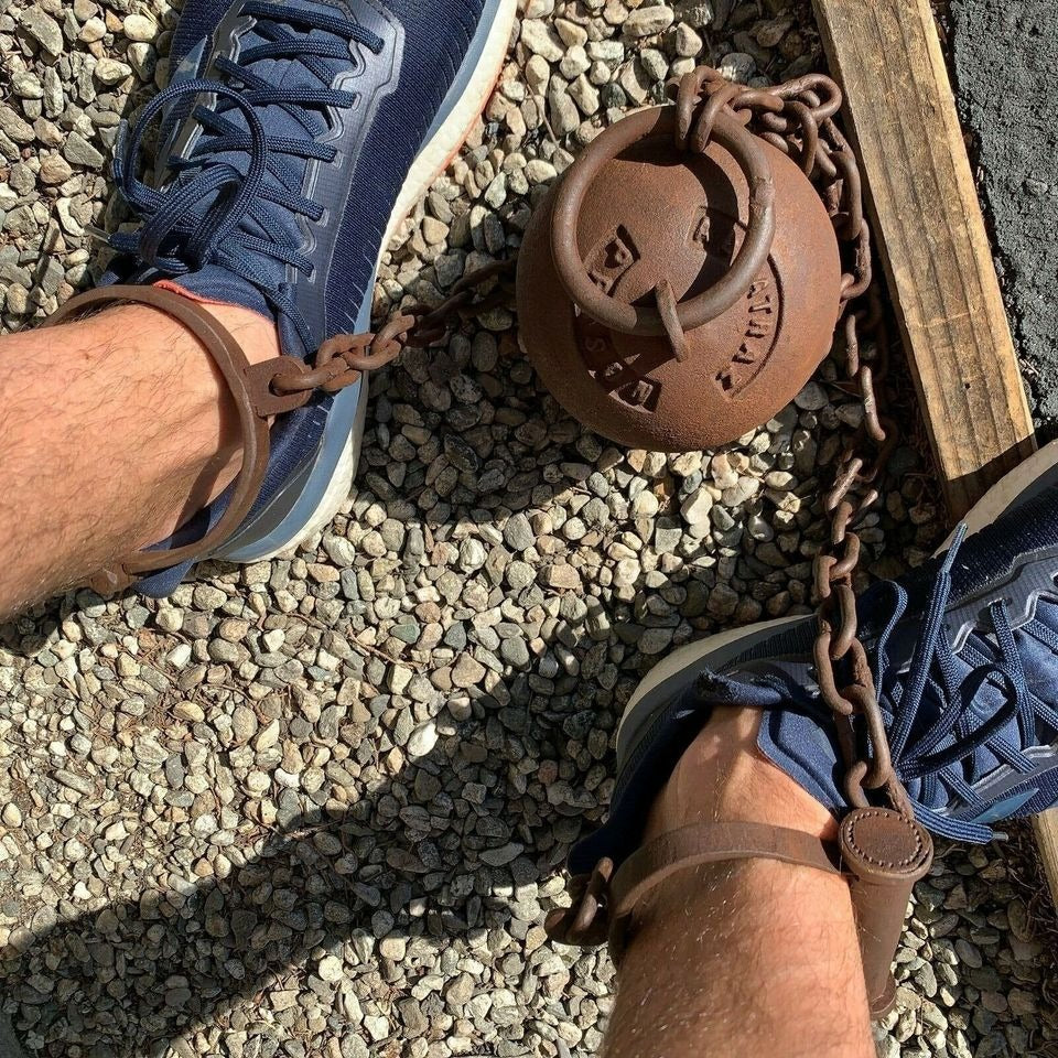Alcatraz Prison San Francisco Cast Iron Working Ball & Chain Leg Irons ...